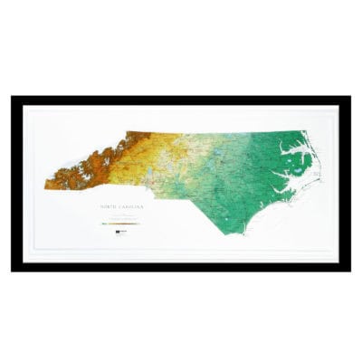 North Carolina Raised Relief Map by Hubbard Scientific - The Map Shop