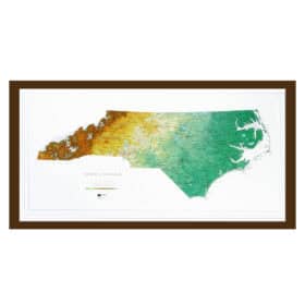 North Carolina Raised Relief Map by Hubbard Scientific - The Map Shop