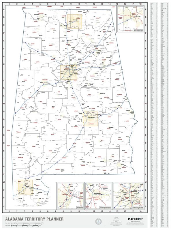 alabama geographical regions map