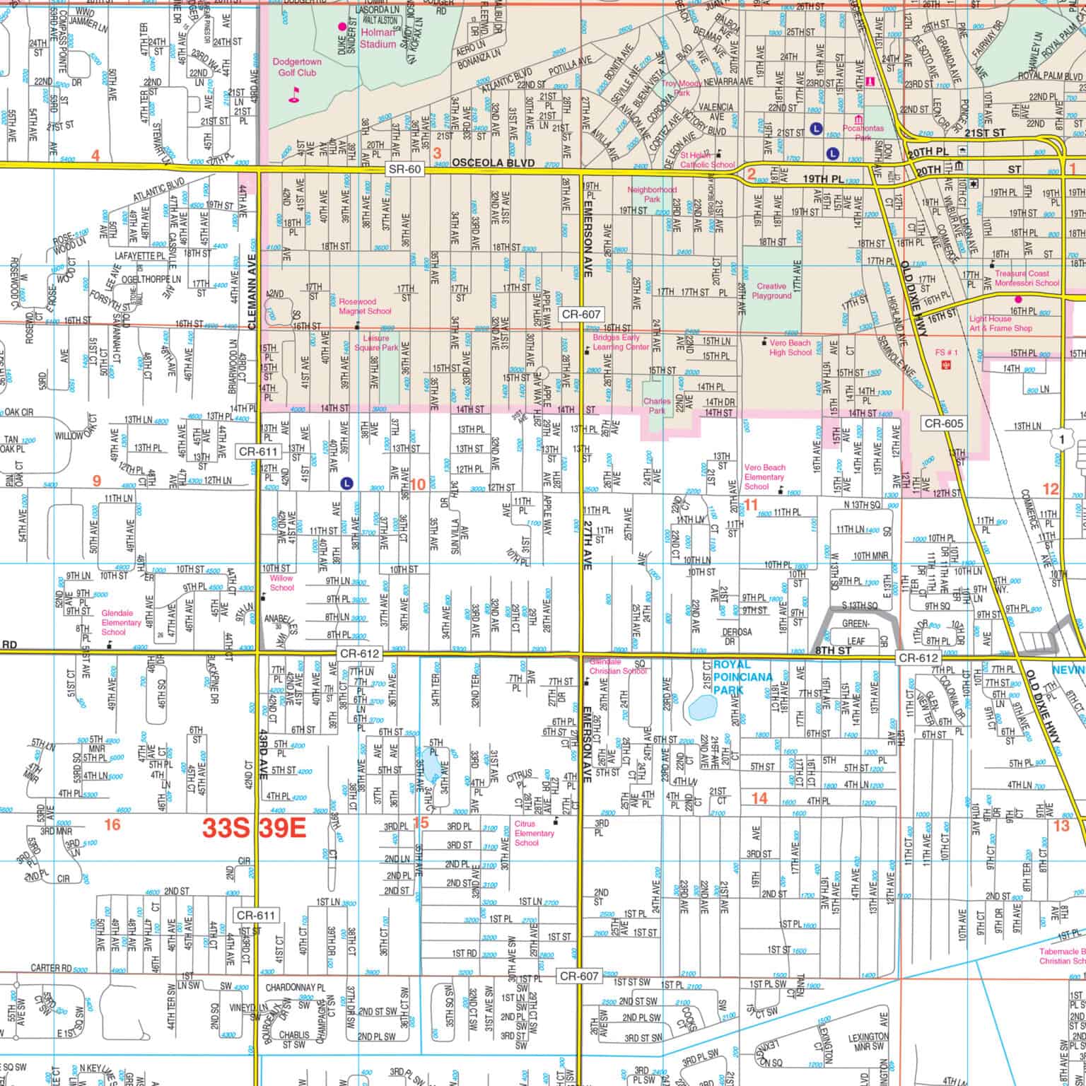 Indian River County, FL Wall Map by Kappa - The Map Shop