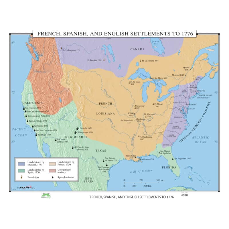 Mapa De Los Asentamientos Franceses En Texas