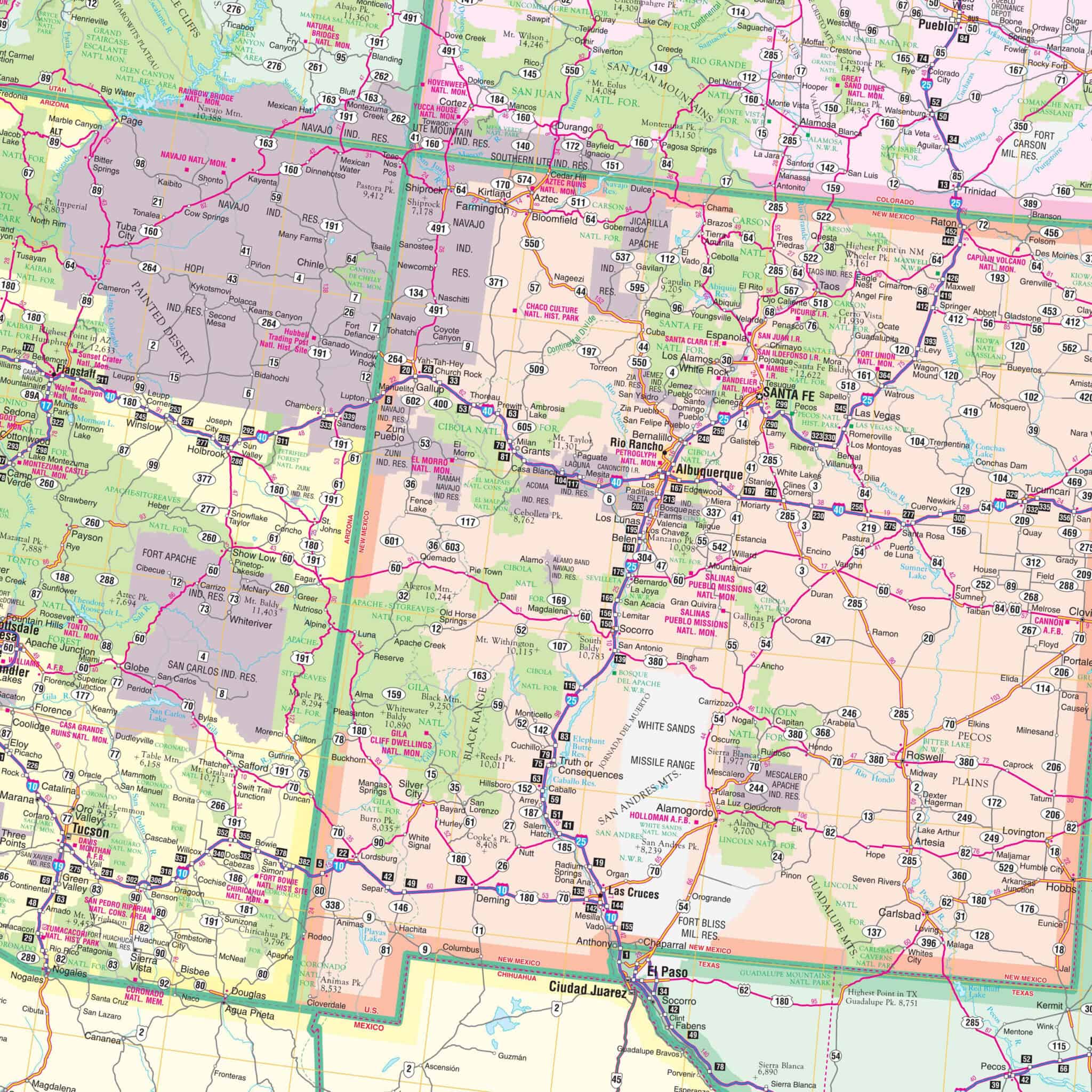 Western United States Regional Wall Map by Kappa - The Map Shop