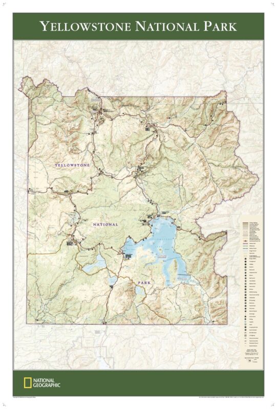 Yellowstone National Park Poster by National Geographic - The Map Shop